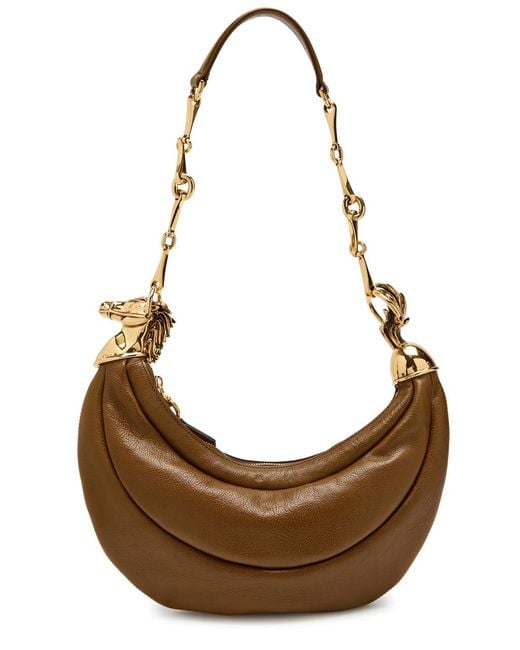 Chloé Chain Horse Leather Shoulder Bag in Brown | Lyst UK