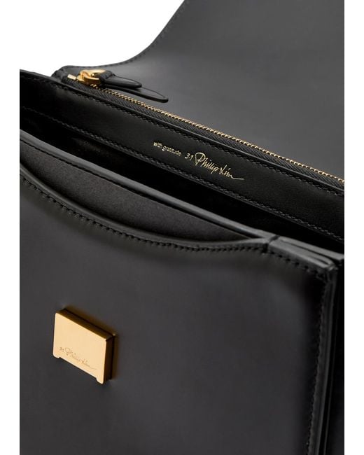 3.1 Phillip Lim Id Medium Leather Shoulder Bag in Black | Lyst