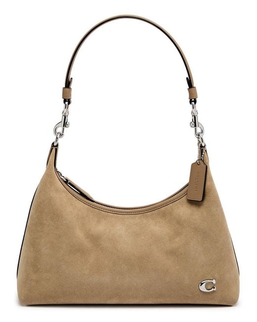 COACH Juliet Suede Shoulder Bag in Brown | Lyst