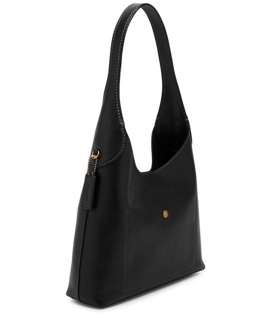 COACH Brooklyn 28 Leather Shoulder Bag in Black | Lyst