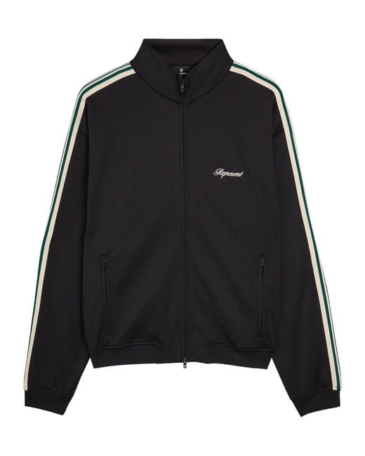 Represent Taped Logo-Embroidered Jersey Track Jacket in Black for Men ...