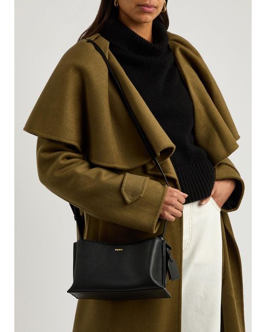 DKNY Alya Leather Cross-Body Bag in Black | Lyst