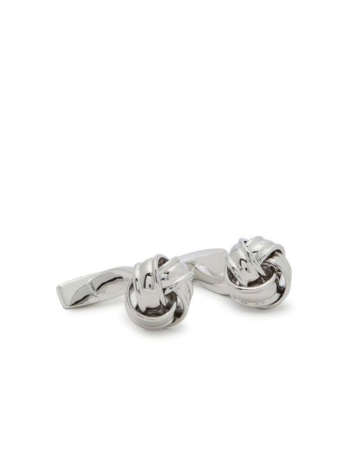 BOSS Knotted Cufflinks in White for Men | Lyst UK