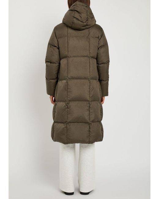 Varley Katya Hooded Padded Nylon Coat in Brown | Lyst UK