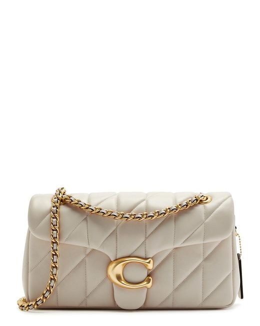 COACH Tabby 26 Quilted Leather Shoulder Bag in Gray | Lyst