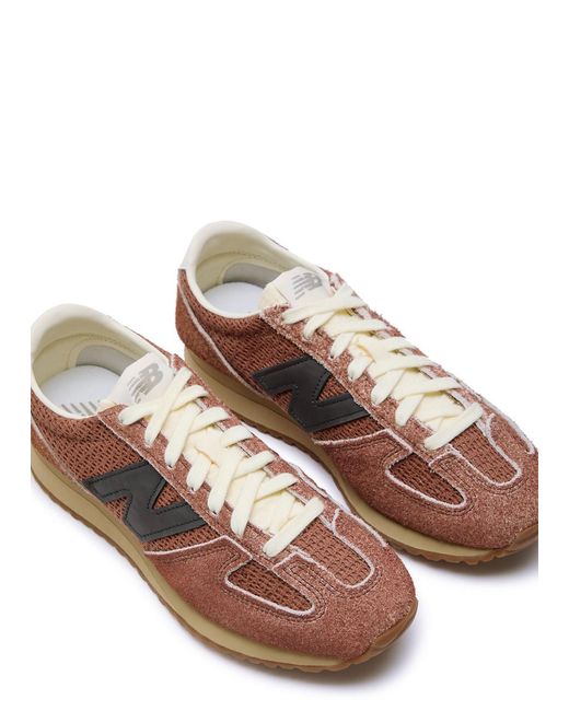 New Balance 471 Panelled Knit Sneakers in Brown | Lyst UK