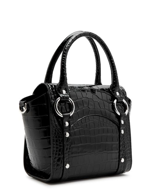 Vivienne Westwood Betty Small Crocodile-Effect Leather Top Handle Bag in Black | Lyst