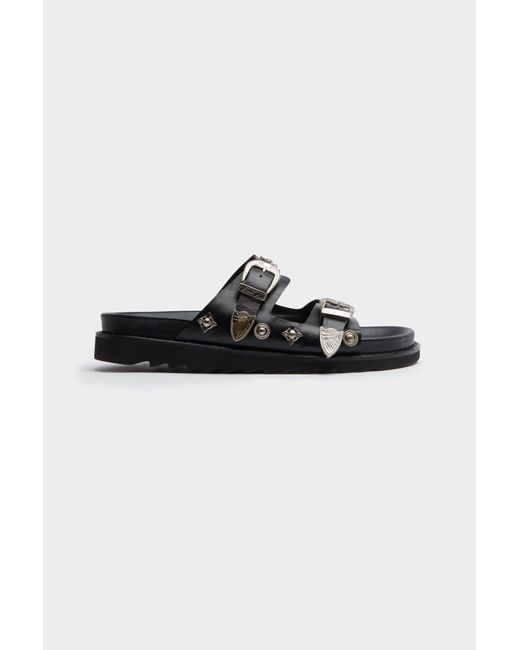 Toga Virilis Leather Charm Sandals in Black for Men | Lyst UK