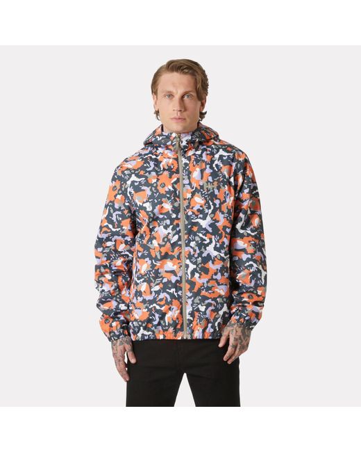 Helly Hansen Core Graphic Rain Jacket Orange for Men | Lyst