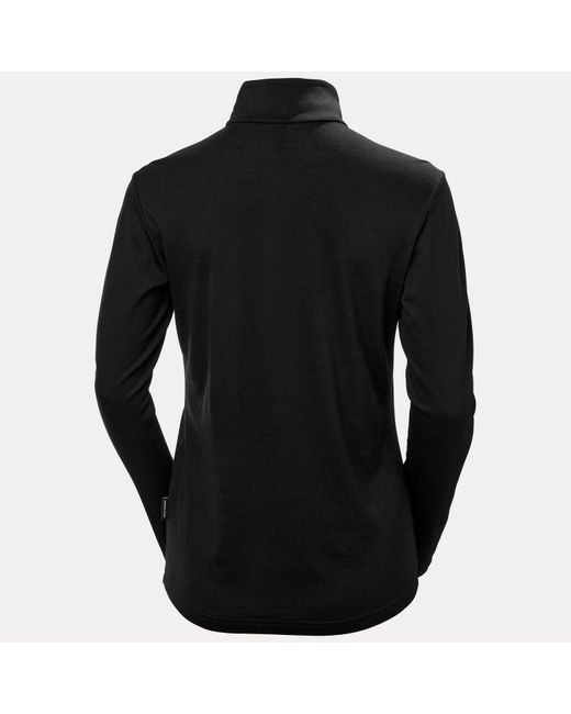 Helly Hansen Merino Half-Zip Base Layer in Black | Lyst UK