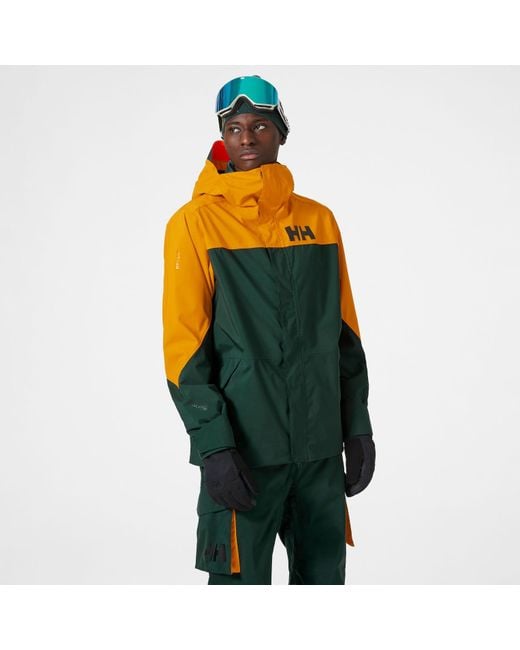 Helly Hansen Ullr D Shell Ski Jacket in Yellow for Men | Lyst