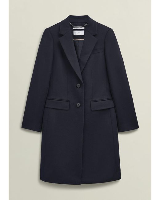 Hobbs Cavendish Wool Coat in Blue | Lyst UK