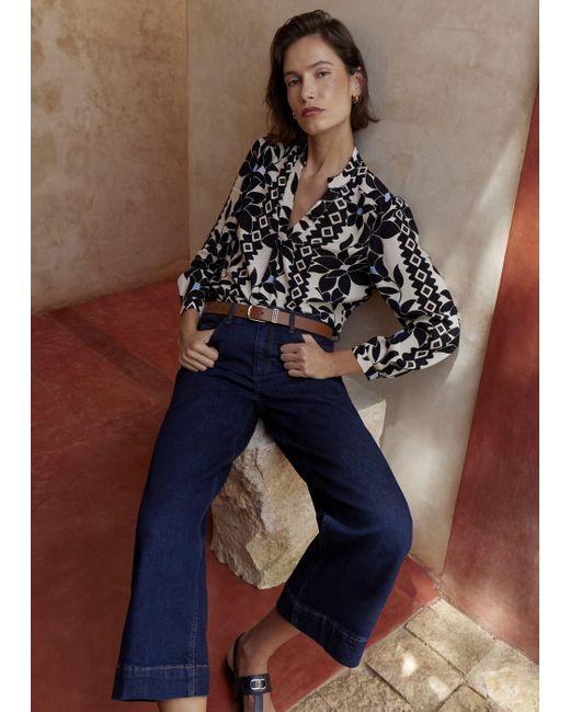 Hobbs Jilly Blouse in Blue | Lyst UK