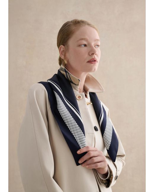 Hobbs Milena Silk Scarf in Blue | Lyst UK