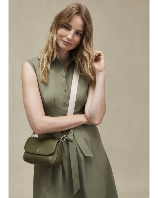 Hobbs Berwick Leather Crossbody Bag in Green | Lyst UK