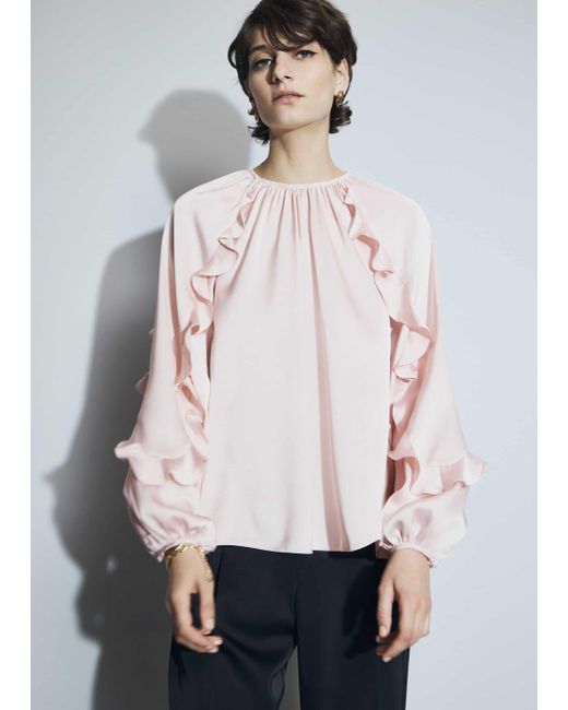 Hobbs Babbington Blouse in White | Lyst UK