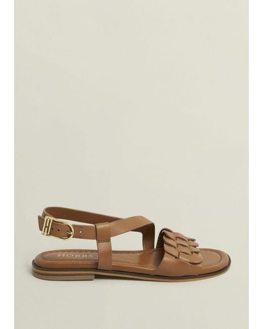 Hobbs Vera Leather Sandals in Natural | Lyst UK