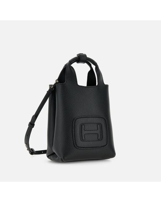 Hogan H-bag Shopping Bag Mini in Black | Lyst