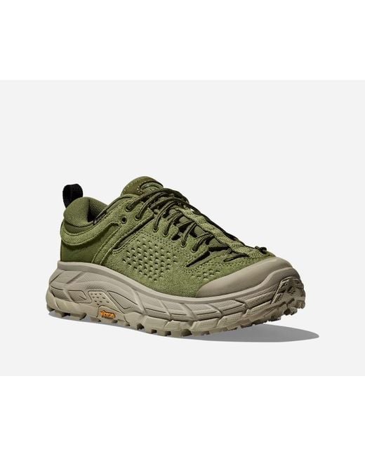 Hoka One One Elite Terrain System Tor Ultra Lo Hiking Shoes in Green ...