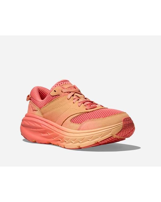 Hoka One One Vibrant Bloom Bondi L Lifestyle Shoes in Red | Lyst UK