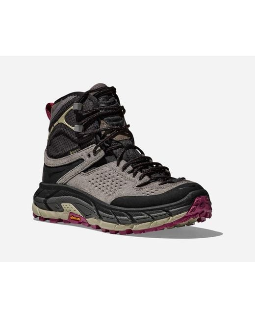 Hoka One One Elite Terrain System Tor Ultra Hi Hiking Shoes in Black ...
