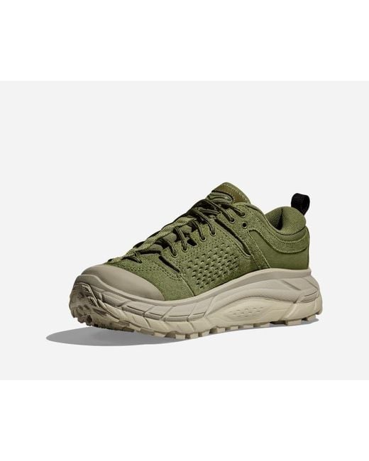 Hoka One One Elite Terrain System Tor Ultra Lo Hiking Shoes in Green ...