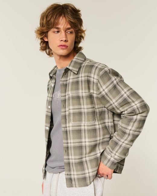 Hollister Boxy Flannel Shirt for Men | Lyst UK