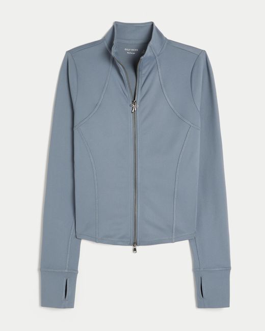 Hollister Gilly Hicks Active Recharge Bow Double Zip Jacket in Blue ...