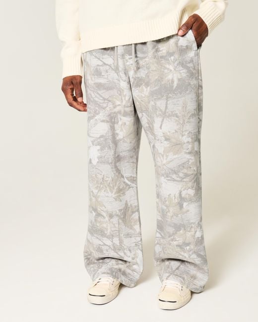 Hollister Camo Super Baggy Sweatpants in Grey for Men | Lyst UK
