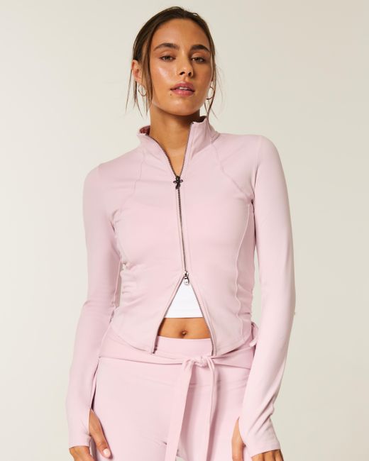 Hollister Gilly Hicks Active Recharge Side-tie Zip-up Jacket in Pink ...