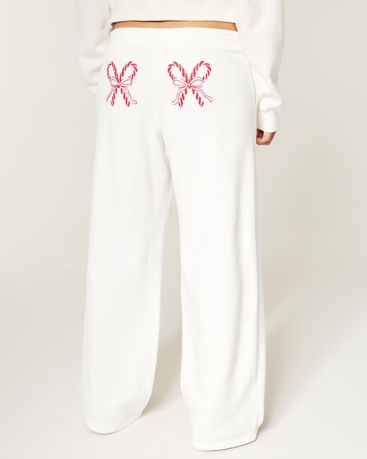 Hollister Candy Cane Graphic Baggy Sweatpants in White | Lyst UK
