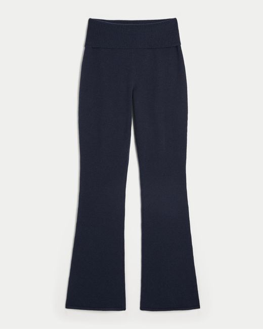 Hollister Gilly Hicks Sweater-knit Foldover Bootcut Pants in Blue | Lyst UK