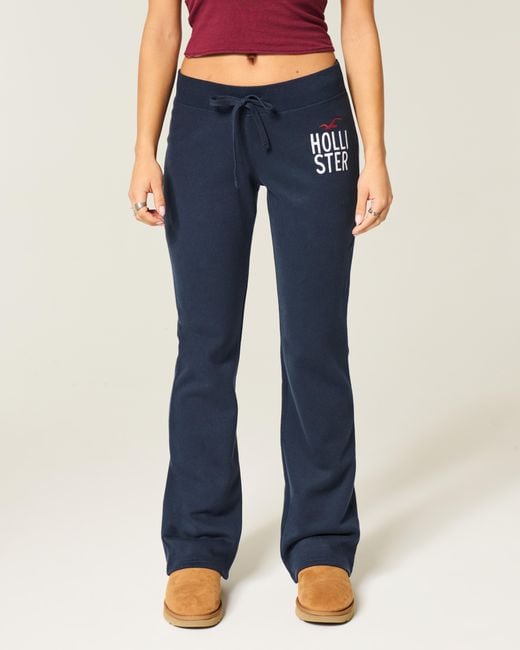 Hollister Logo Graphic Boot Sweatpants in Blue | Lyst UK