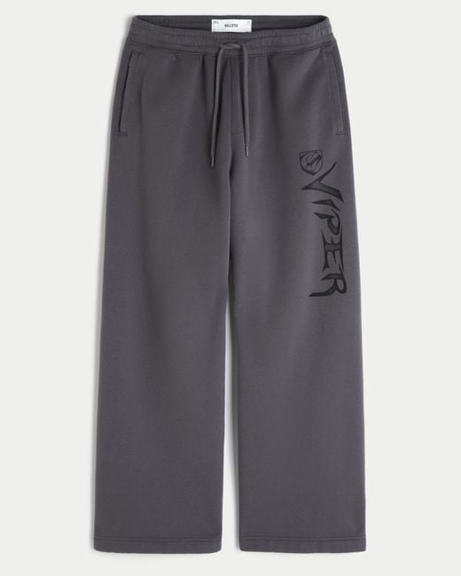 Hollister Dodge Viper Graphic Super Baggy Sweatpants in Grey for Men ...