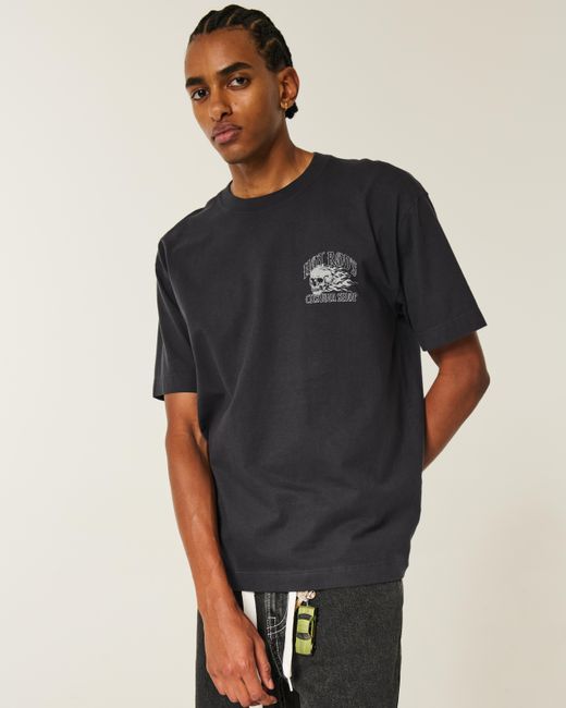 Hollister Boxy Heavyweight Hot Rod's Graphic Tee in Black for Men | Lyst UK
