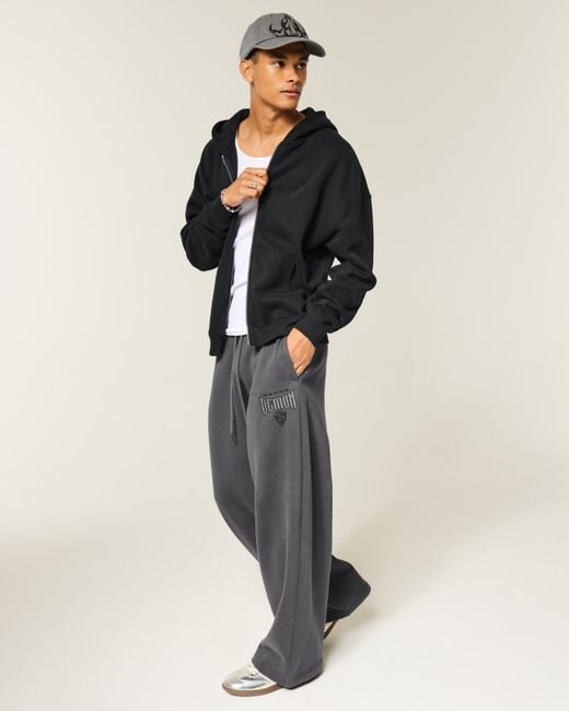 Hollister Dodge Demon Graphic Super Baggy Sweatpants in Grey for Men ...