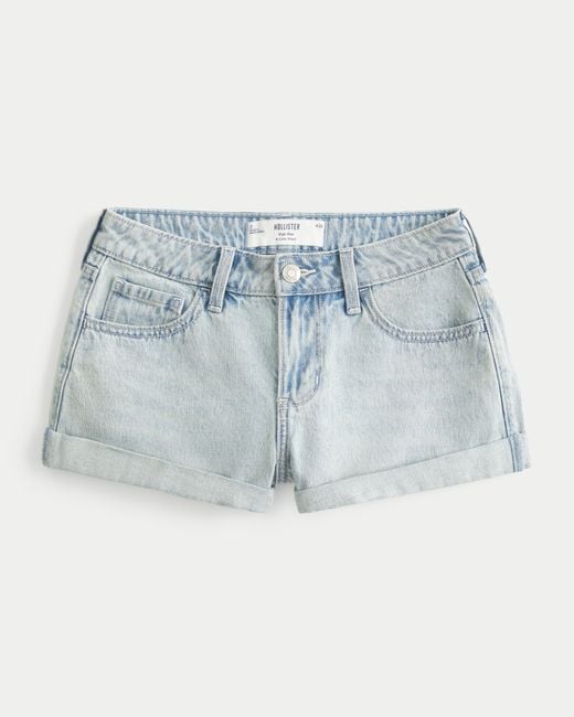 Hollister High-rise Denim A-line Shorts in Blue | Lyst UK