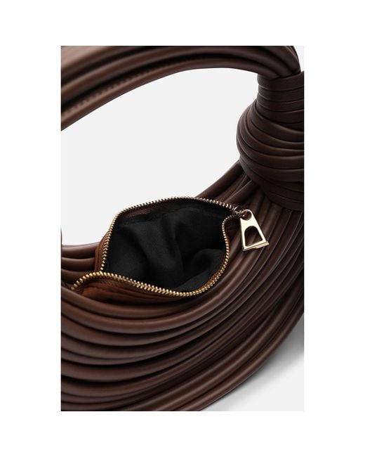 Where's That From Blossom Curved Metallic Shoulder Bag in Black | Lyst UK