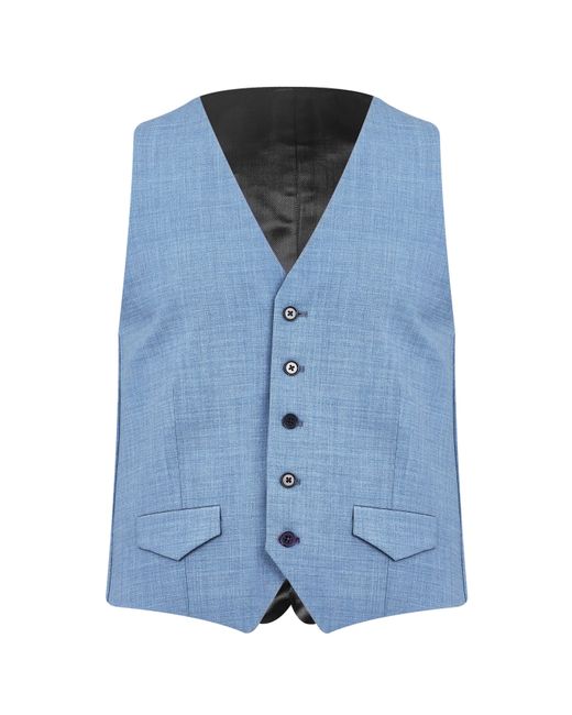 Without Prejudice Kilburn Slim Fit Waistcoat in Blue for Men | Lyst UK