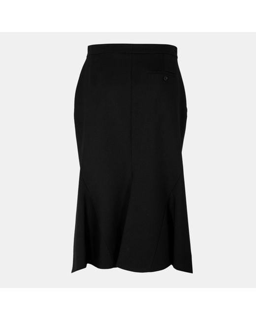 McQueen Alex Kick Back Midi Skirt in Black | Lyst UK
