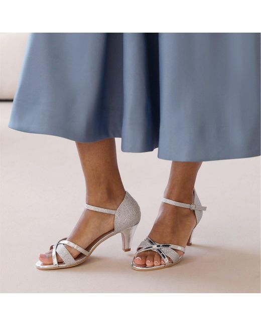 Where's That From Artemis Mid High Heel in Metallic | Lyst UK