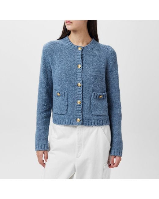 Tommy Hilfiger Textured Button Cardigan in Blue | Lyst UK