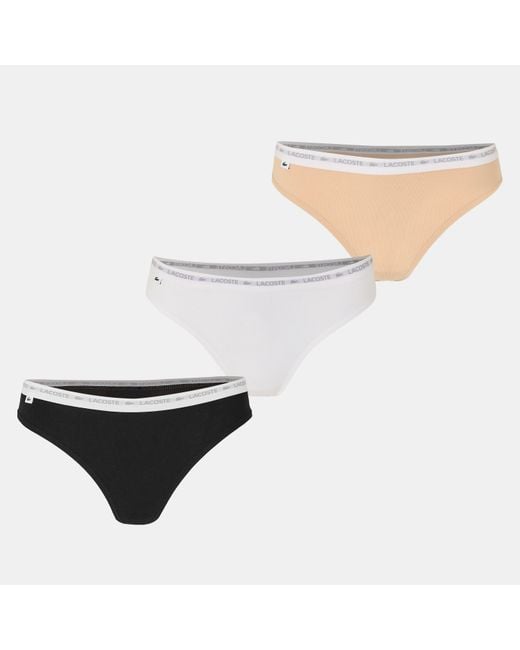 Lacoste Pack Thongs in White | Lyst UK