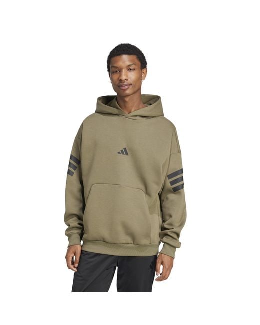 adidas Future Icons 3-Stripes Hoodie in Green for Men | Lyst UK