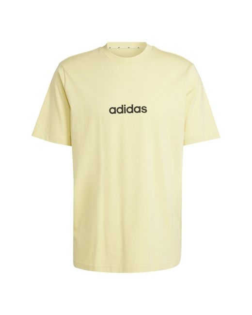 adidas Graphic Logo T-Shirt in Yellow for Men | Lyst UK