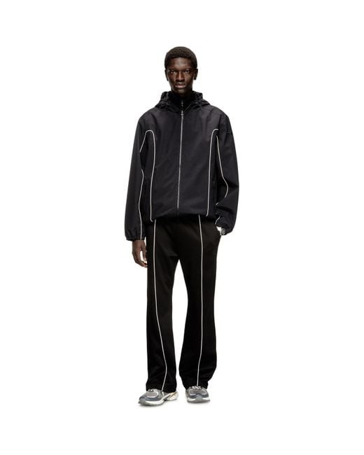 DIESEL Windbreaker in Black for Men | Lyst UK