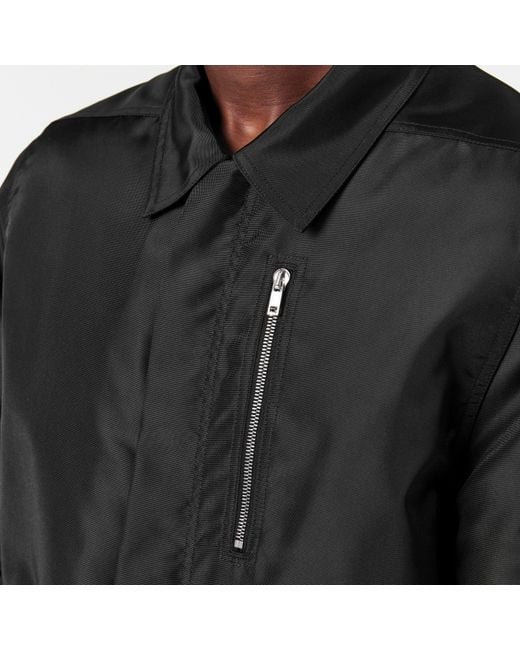 Rick Owens Structural Overshirt in Black for Men | Lyst UK
