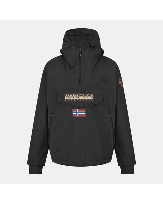 Napapijri Napa Rainforest Anorak Jacket in Black for Men | Lyst UK