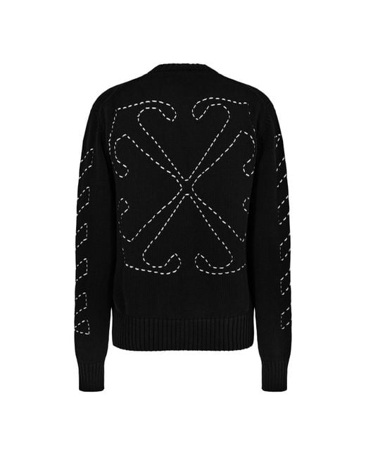 Off-White c/o Virgil Abloh Stitch Arrow Knit Sweater, Intarsia Knit ...