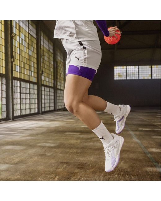 PUMA Accelerate Nitro Squad Indoor Shoes in Purple | Lyst UK